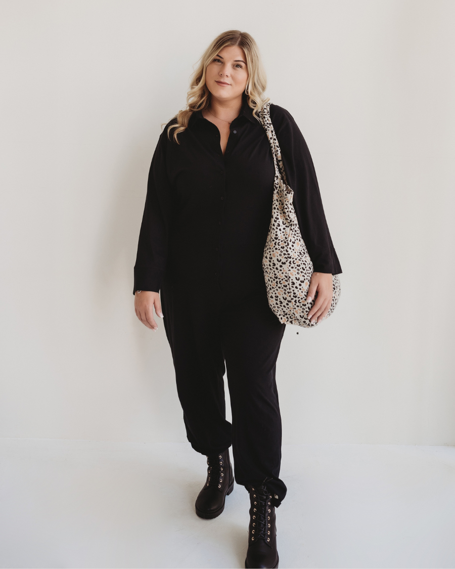 Shana Black Jumpsuit| Turtledove London
